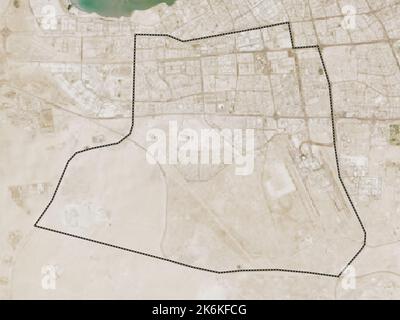 Al Farwaniyah, province of Kuwait. Low resolution satellite map ...