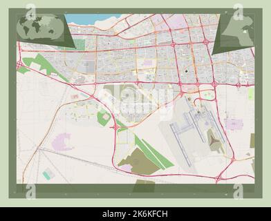 Al Farwaniyah, province of Kuwait. Open Street Map. Locations and names ...