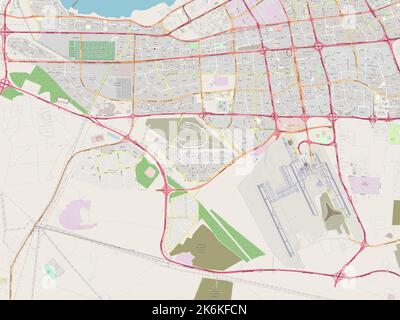 Al Farwaniyah, province of Kuwait. Open Street Map. Locations and names ...
