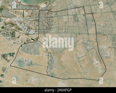 Al Farwaniyah, province of Kuwait. High resolution satellite map ...