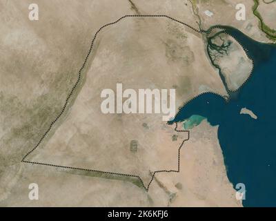 Al Jahrah, province of Kuwait. High resolution satellite map. Locations ...
