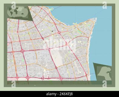 Hawalli, province of Kuwait. Open Street Map Stock Photo - Alamy