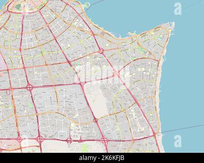 Hawalli, province of Kuwait. Open Street Map. Corner auxiliary location ...