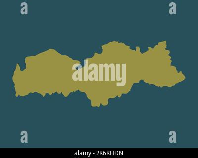 Batken, province of Kyrgyzstan. Solid color shape. Locations of major ...