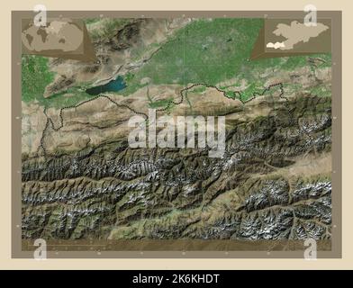 Batken, province of Kyrgyzstan. High resolution satellite map ...