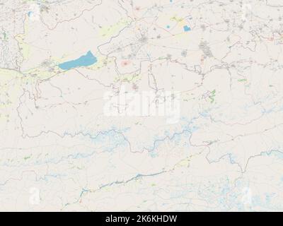 Batken, province of Kyrgyzstan. Open Street Map. Locations and names of ...