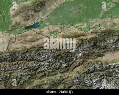 Batken, province of Kyrgyzstan. High resolution satellite map ...