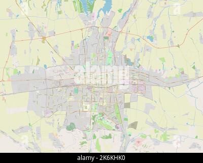 Biskek, city of Kyrgyzstan. Open Street Map. Locations of major cities ...