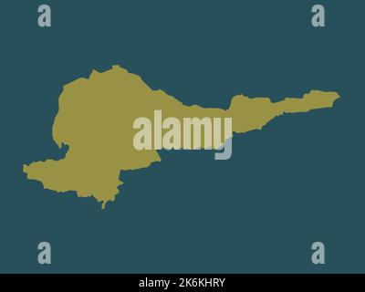 Chuy, province of Kyrgyzstan. Solid color shape. Locations and names of ...