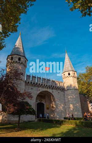 istanbul, Turkey - August 11 2021 : People are visiting The gate of ...