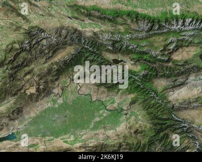 Jalal-Abad, province of Kyrgyzstan. High resolution satellite map ...