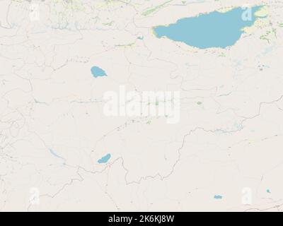 Naryn, province of Kyrgyzstan. Open Street Map. Locations of major ...