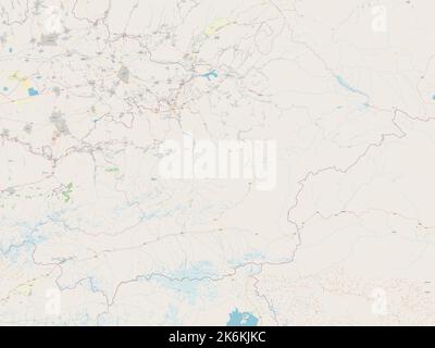 Osh, city of Kyrgyzstan. Open Street Map. Locations and names of major ...