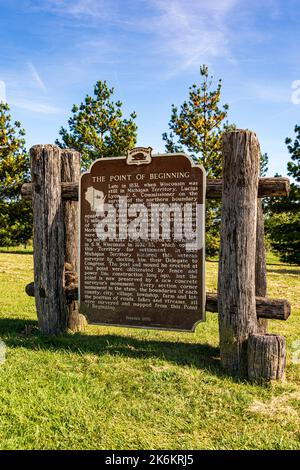 Hazel Green, WI, United States: October 8, 2022: Shot of the Welcome to ...