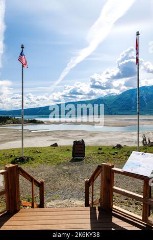 1942 Opening location of Alaska Highway; Soldier’s Summit; Kluane Lake ...