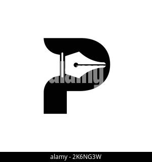 Initial Letter O Pen Nib Icon For Education Logo and Law Symbol Vector ...