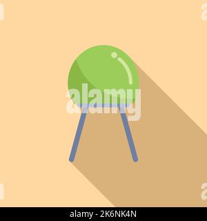 Battery resistor icon flat vector. Electric circuit. Industry energy ...