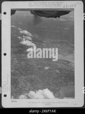 Consolidated B-24 "Liberators" of the 494th Bomb Group, drop their ...