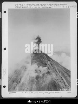MAYON VOLCANO ERUPTS. This series of photographs, taken from a Douglas ...