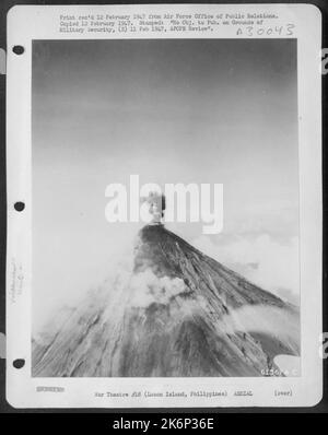 MAYON VOLCANO ERUPTS. This series of photographs, taken from a Douglas ...