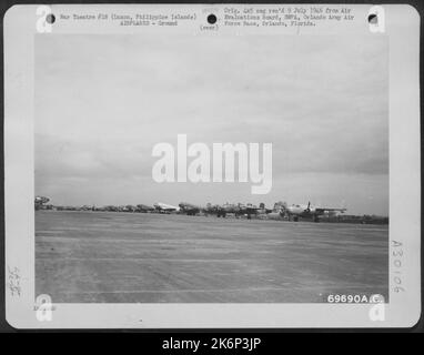 Transient Aircraft Lined Up At Nichols Field In The Philippine Islands ...