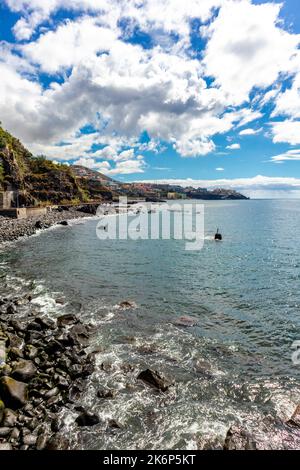 On the way on the city levadas of Funchal with a fantastic view on the ...