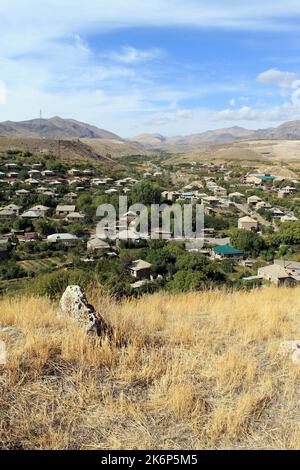 Areni, Vayots Dzor region, Armenia - October 07, 2024: Road sign ...