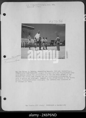 When Maj. Gen. Nathan F. Twining commander of the 15th USAAF and Maj ...