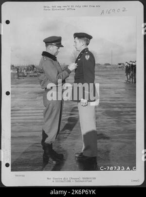 Major General Samuel E. Anderson Presents An Award To An Officer Of The ...