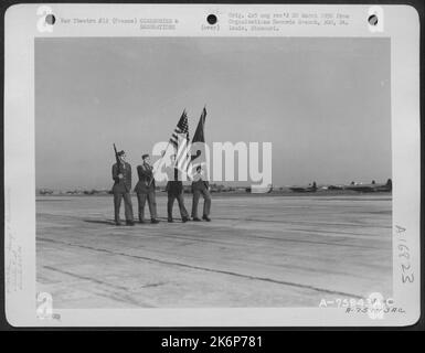 Review Of The 439Th Troop Carrier Group At An Air Base Somewhere In ...