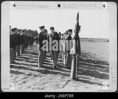 Review Of The 439Th Troop Carrier Group At An Air Base Somewhere In ...