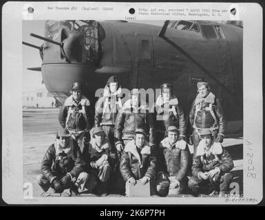 Crew Members Of The 753Rd Bomb Squadron, 458Th Bomb Group, Pose Beside ...