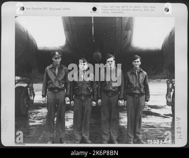 A Douglas C-47 Crew Of The 439Nd Troop Carrier Pose In Front Of Their ...