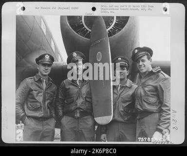 A Douglas C-47 Crew Of The 439Nd Troop Carrier Pose In Front Of Their ...
