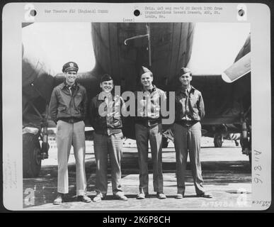 A Douglas C-47 Crew Of The 439Nd Troop Carrier Pose In Front Of Their ...