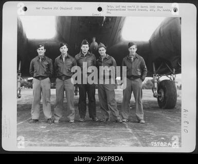 A Douglas C-47 Crew Of The 439Nd Troop Carrier Pose In Front Of Their ...