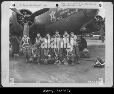 Lt. Ford And Crew Of The Boeing B-17 "Flying Fortress" Of The 390Th ...