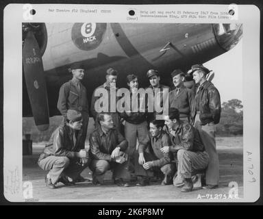 Lt. Cabral And Crew Of The Boeing B-17 "Flying Fortress" Of The 390Th ...