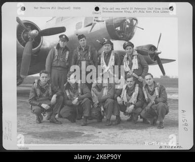Lt. Mitchell And Crew Of The Boeing B-17 "Cabin In The Sky" Of The ...