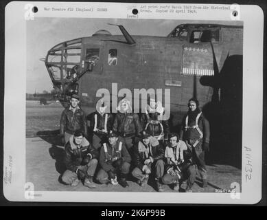Combat Crew Of The 389Th Bomb Group Pose Beside Their Consolidated B-24 ...