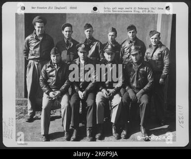 A Crew Of The 527Th Bomb Squadron, 379Th Bomb Group, Poses Beside Its ...