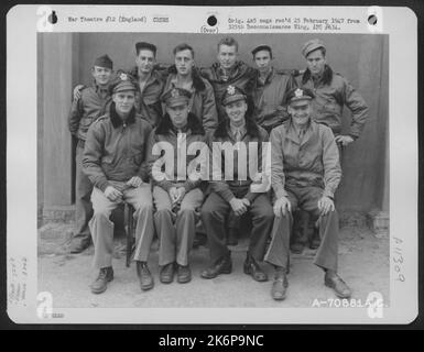 A Crew Of The 524Th Bomb Squadron, 379Th Bomb Group Pose Beside The ...