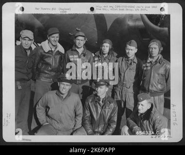 Crew 14 Of The 613Th Bomb Squadron, 401St Bomb Group, Beside The Boeing ...