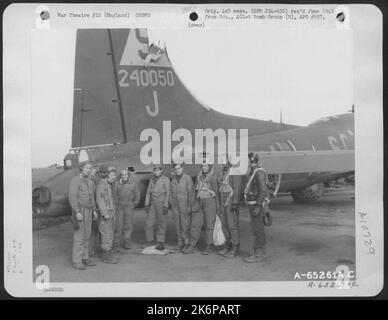 Crew 5 Of The 612Th Bomb Squadron, 401St Bomb Group, At An 8Th Air ...