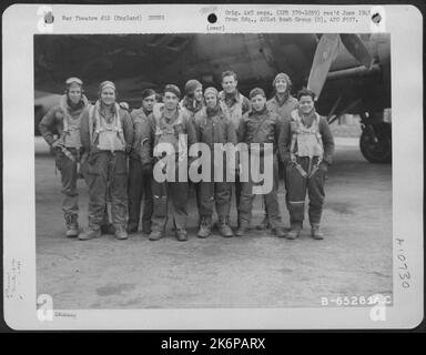 Crew 6 Of The 612Th Bomb Squadron, 401St Bomb Group, Pose Beside The ...