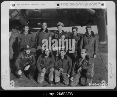 Crew 6 Of The 612Th Bomb Squadron, 401St Bomb Group, Pose Beside The ...