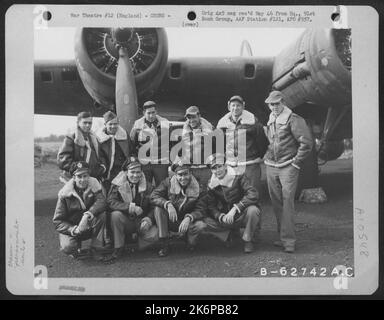 Lt. Carter And Crew Of The Boeing B-17 "Bomboogie" Of The 390Th Bomb ...