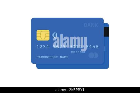 Credit card icon in flat style. CVV verification code vector ...