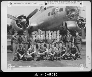 Crew Of The 92Nd Bomb Group Beside A Boeing B-17 Flying Fortress ...
