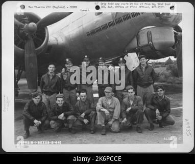 Crew Of The 92Nd Bomb Group Beside A Boeing B-17 Flying Fortress ...